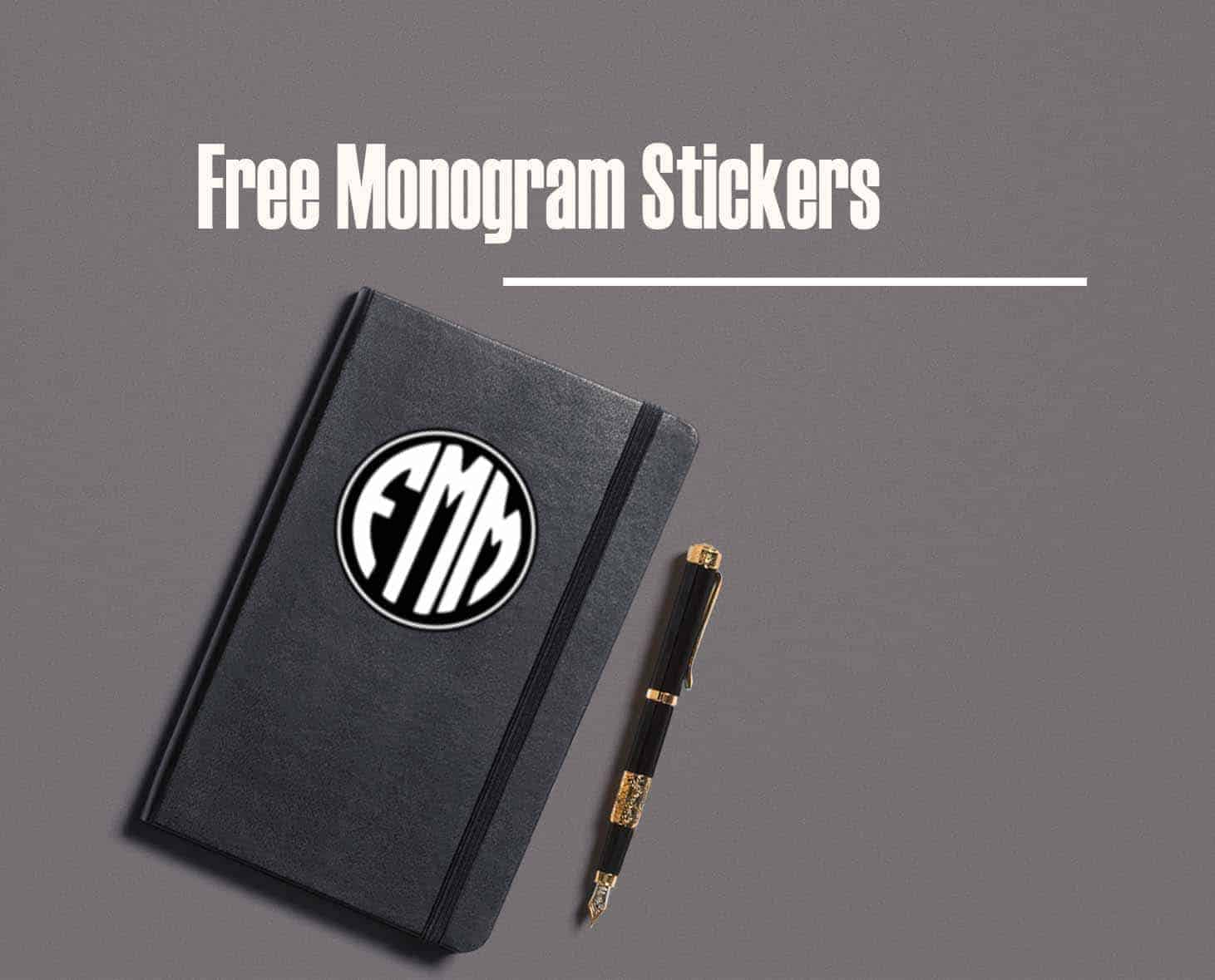 Free Custom Monogram Stickers