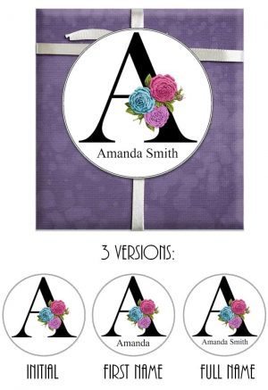 Free Custom Monogram Stickers