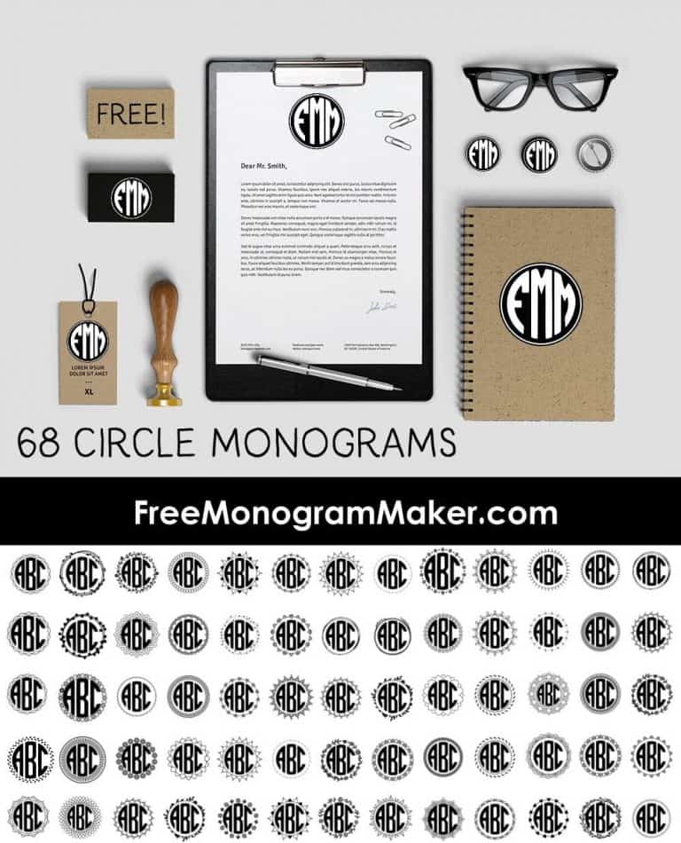 Circle Monogram Font (Free) | Create Online with Free Monogram Maker