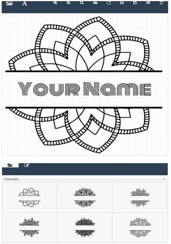 Printable Mandalas with Your Name or Monogram