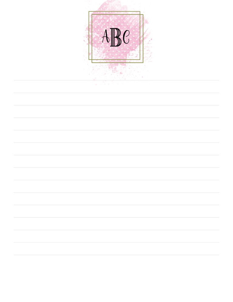 Free Monogrammed Stationery - Personalize online & Print at home