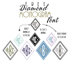 FREE Diamond Monogram Font | Customize Online