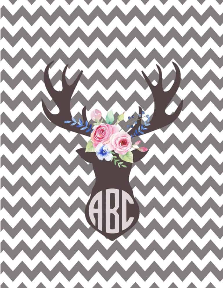Silhouette monogram printables | Customize online and print at home