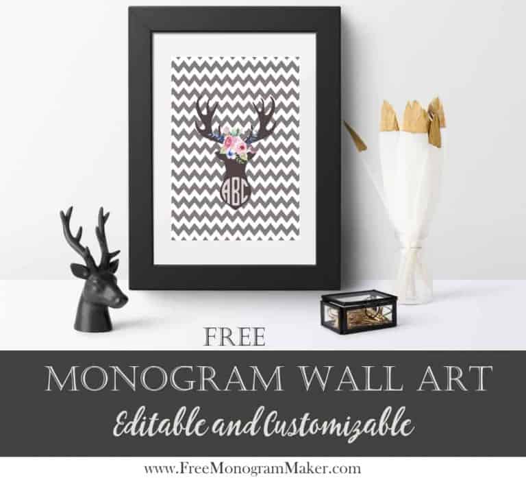 Silhouette monogram printables | Customize online and print at home