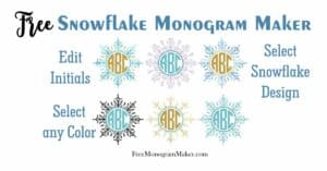 FREE Snowflake Monogram Maker | Customize Online