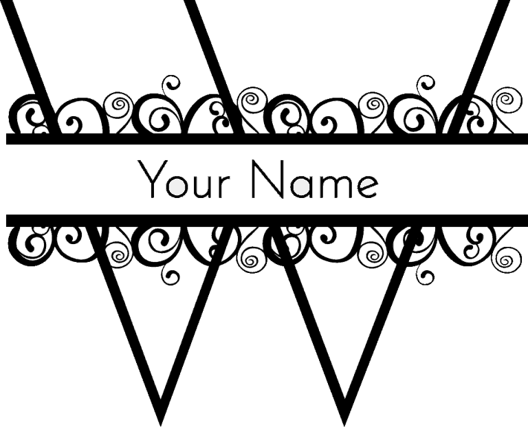 Letter W Monogram | Customize Online | Instant Download