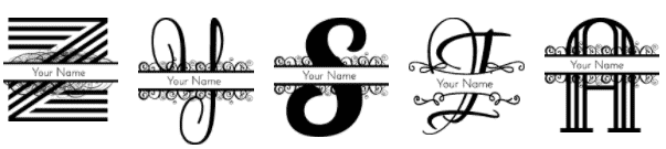 Free Monogram Fonts - download or use with our free monogram maker