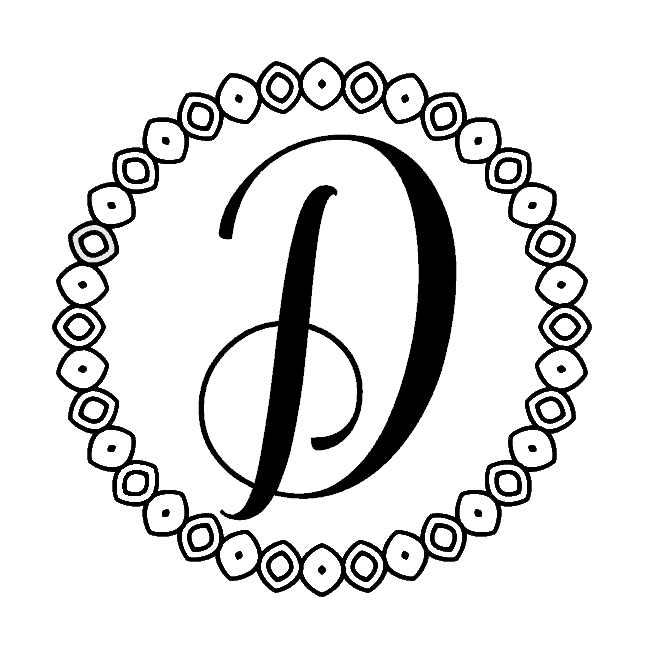Letter D Monogram | Customize Online | Instant Download