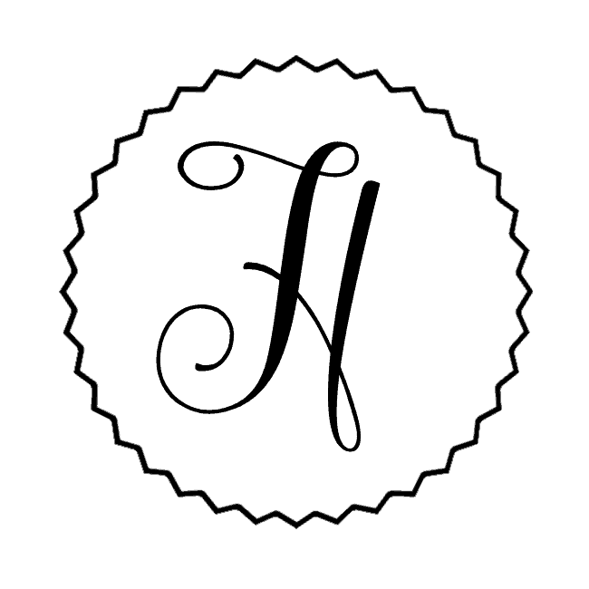 Letter H Monogram | Customize Online | Instant Download