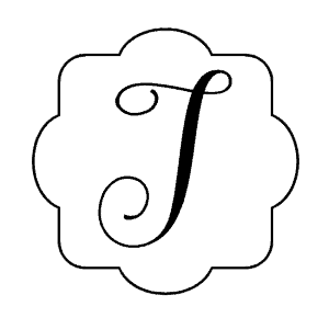 Letter J Monogram | Customize Online | Instant Download