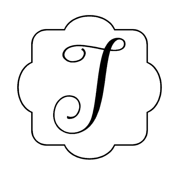 Letter J Monogram | Customize Online | Instant Download