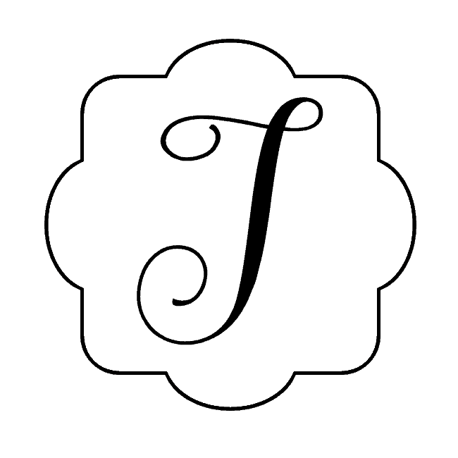 Letter J Monogram | Customize Online | Instant Download