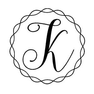 Letter K Monogram | Customize Online | Instant Download