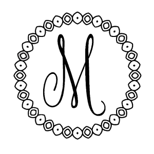 Letter M Monogram | Customize Online | Instant Download