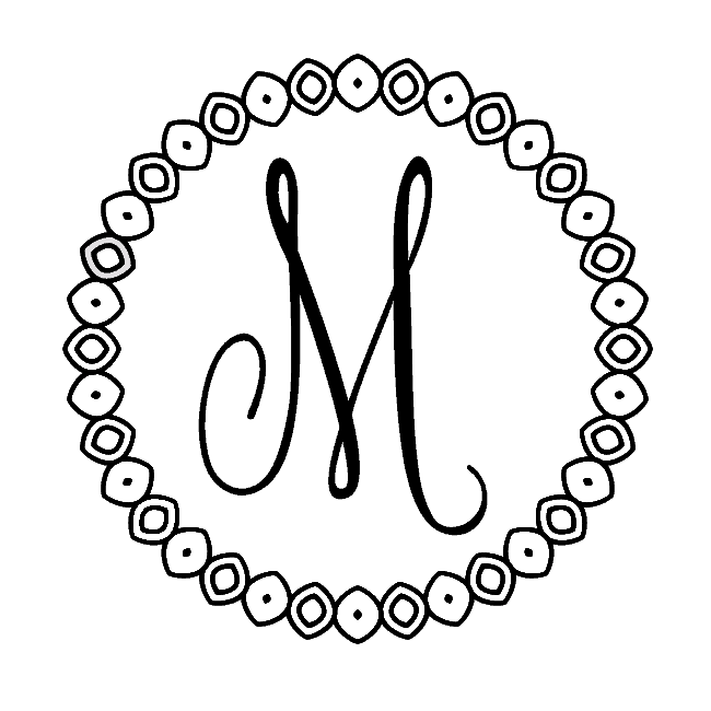 Letter M Monogram | Customize Online | Instant Download