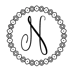 Letter N Monogram | Customize Online | Instant Download