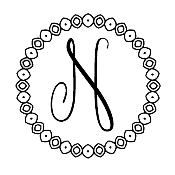 Letter N Monogram | Customize Online | Instant Download