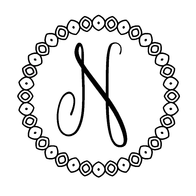 Letter N Monogram | Customize Online | Instant Download