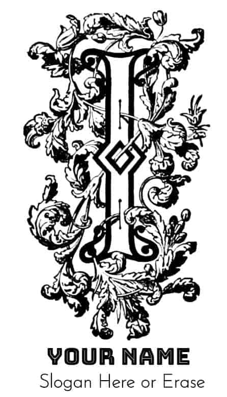 Letter I Monogram | Customize Online | Instant Download