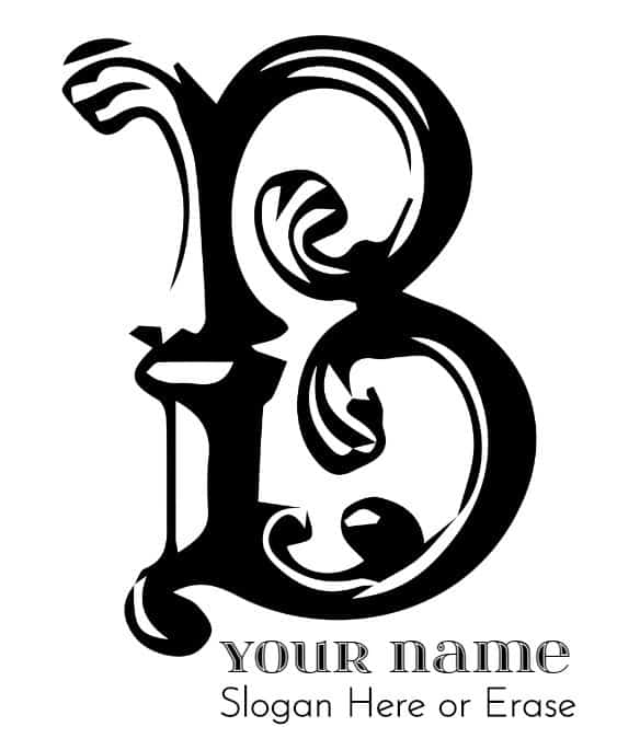 Letter B Monogram | Customize Online | Instant Download