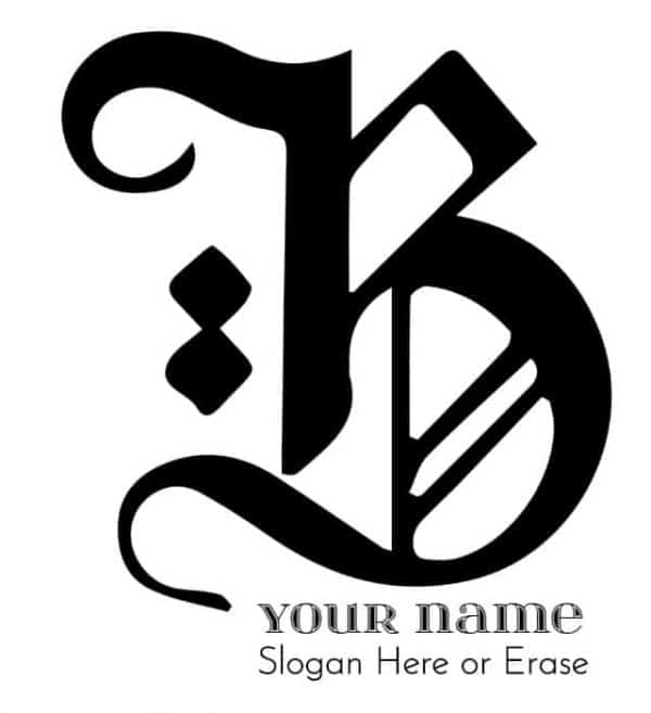 Letter B Monogram | Customize Online | Instant Download