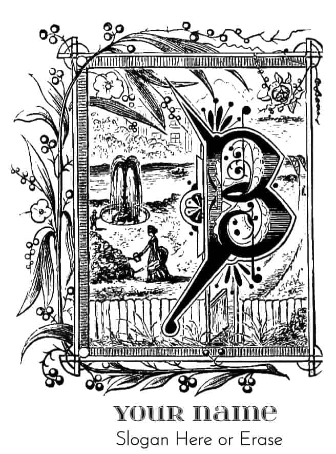 Letter B Monogram | Customize Online | Instant Download