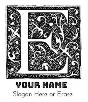 Letter E Monogram | Customize Online | Instant Download