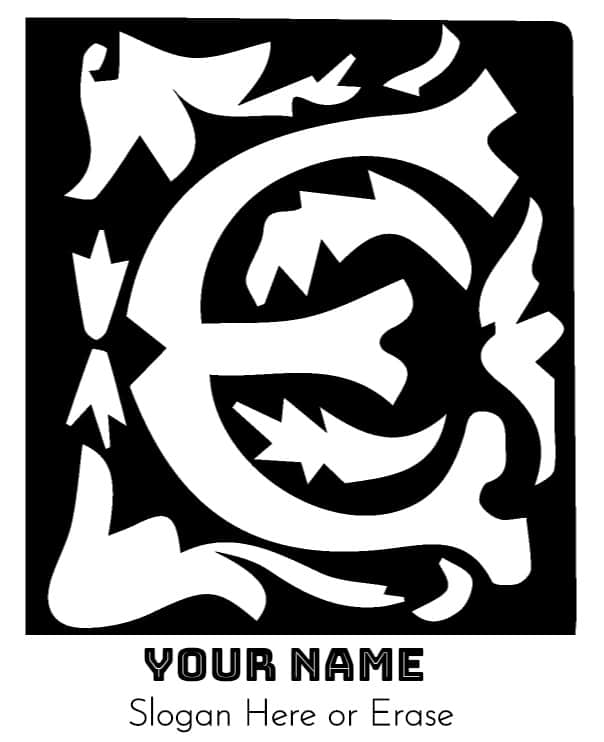 Letter E Monogram | Customize Online | Instant Download