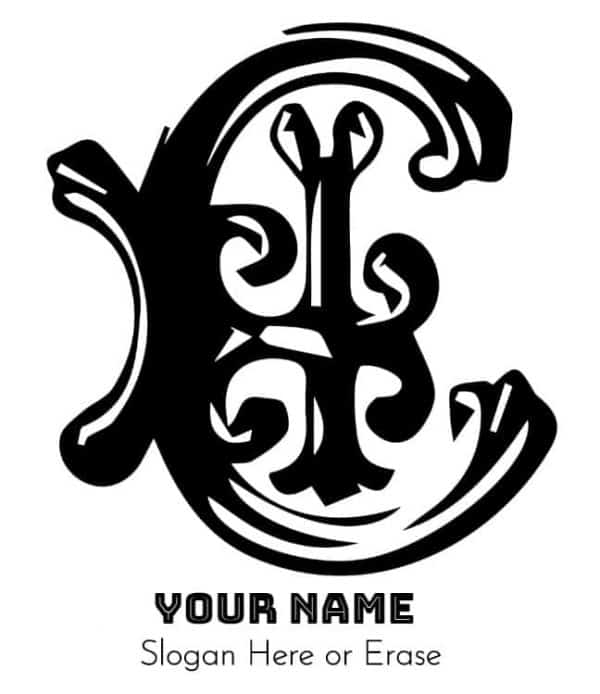 Letter E Monogram | Customize Online | Instant Download