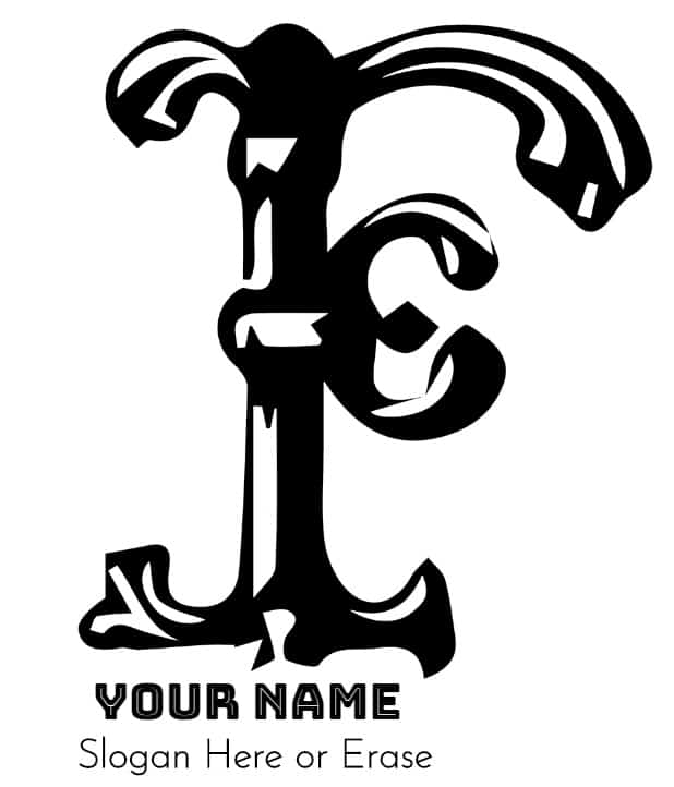 Letter F Monogram | Customize Online | Instant Download