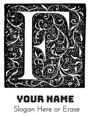 Letter F Monogram | Customize Online | Instant Download