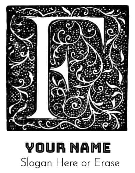 Letter F Monogram | Customize Online | Instant Download