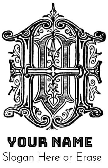 Letter H Monogram | Customize Online | Instant Download