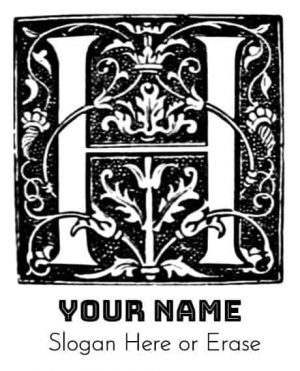 Letter H Monogram | Customize Online | Instant Download
