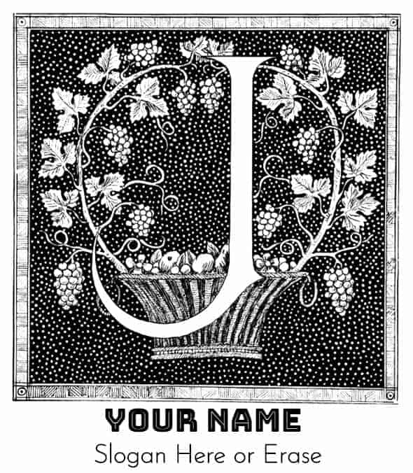 Letter J Monogram | Customize Online | Instant Download