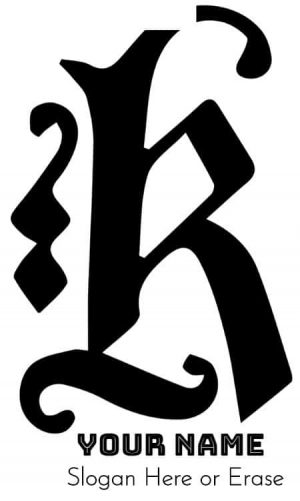 Letter K Monogram | Customize Online | Instant Download