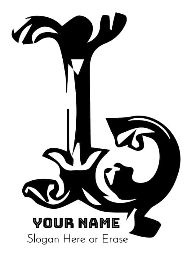 Letter L Monogram | Customize Online | Instant Download