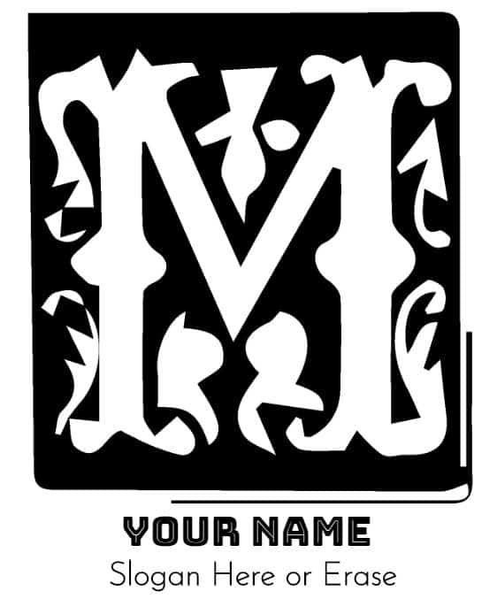 Letter M Monogram | Customize Online | Instant Download