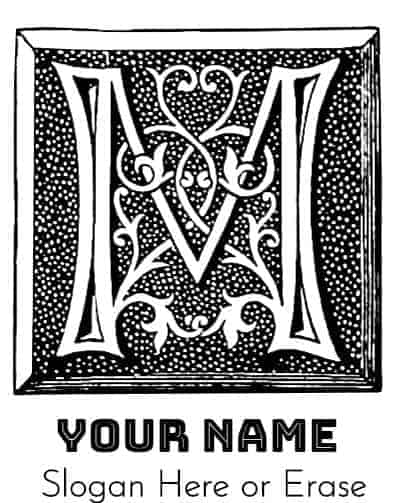 Letter M Monogram | Customize Online | Instant Download