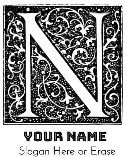 Letter N Monogram | Customize Online | Instant Download