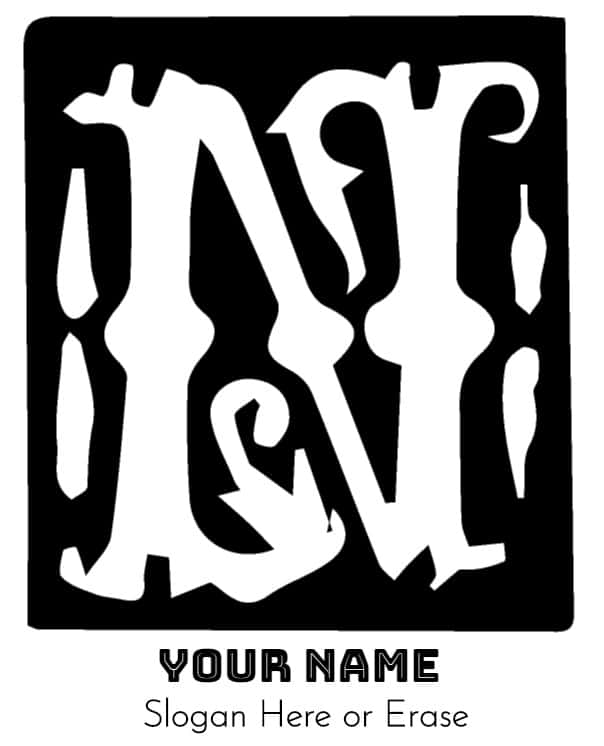 Letter N Monogram | Customize Online | Instant Download