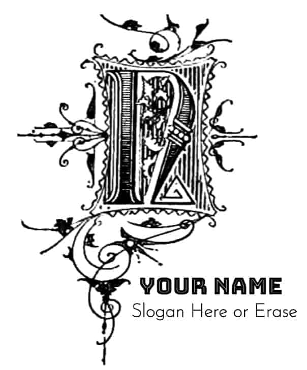 Letter N Monogram | Customize Online | Instant Download