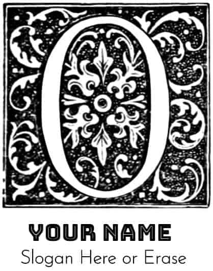 Letter O Monogram | Customize Online | Instant Download