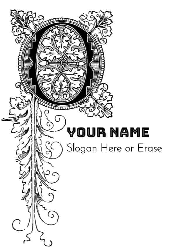 Letter O Monogram | Customize Online | Instant Download