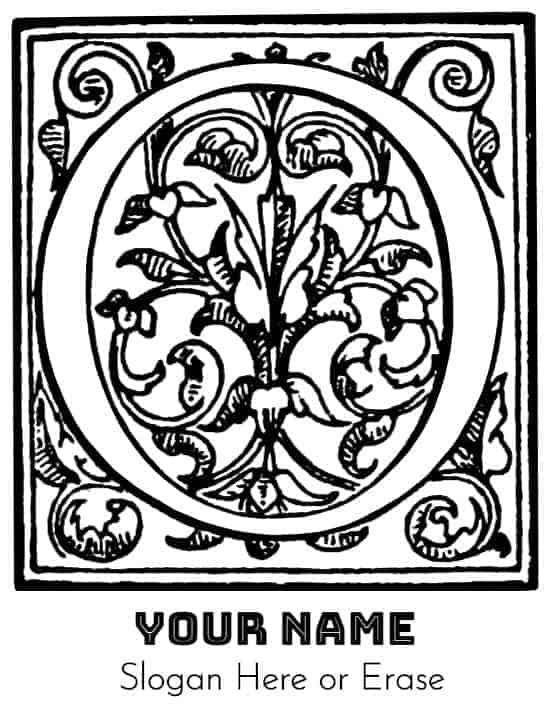 Letter O Monogram | Customize Online | Instant Download