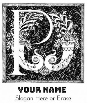 Letter P Monogram | Customize Online | Instant Download