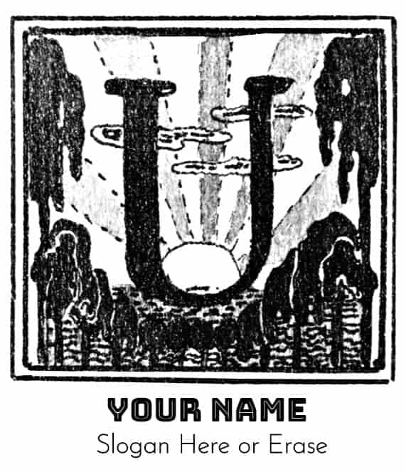 Letter U Monogram | Customize Online | Instant Download