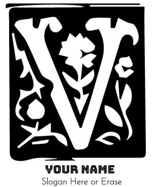 Letter V Monogram | Customize Online | Instant Download