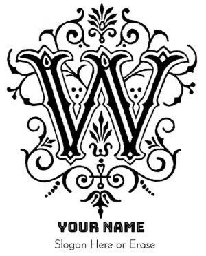 Letter W Monogram | Customize Online | Instant Download