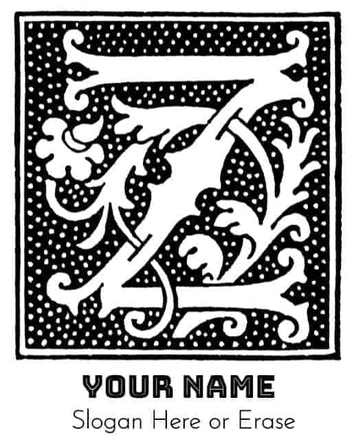 Letter Z Monogram | Customize Online | Instant Download